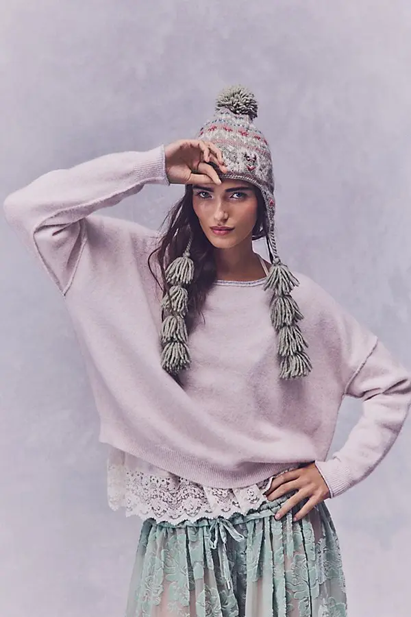 Free People See Me Pullover - Almond Milk Heather Combo | Editorialist